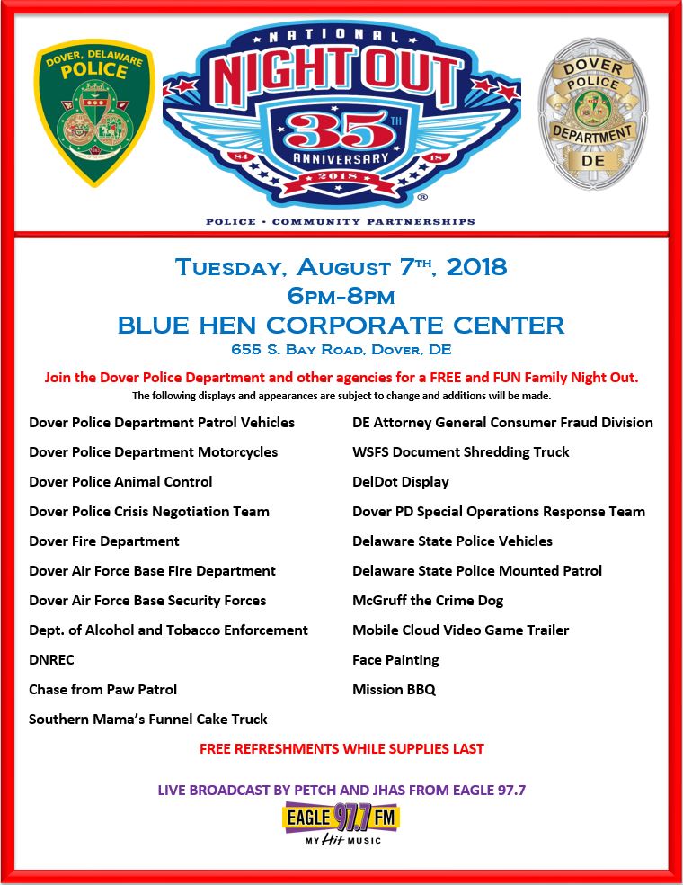 Dover Police National Night Out 2018 – City of Dover Police Department