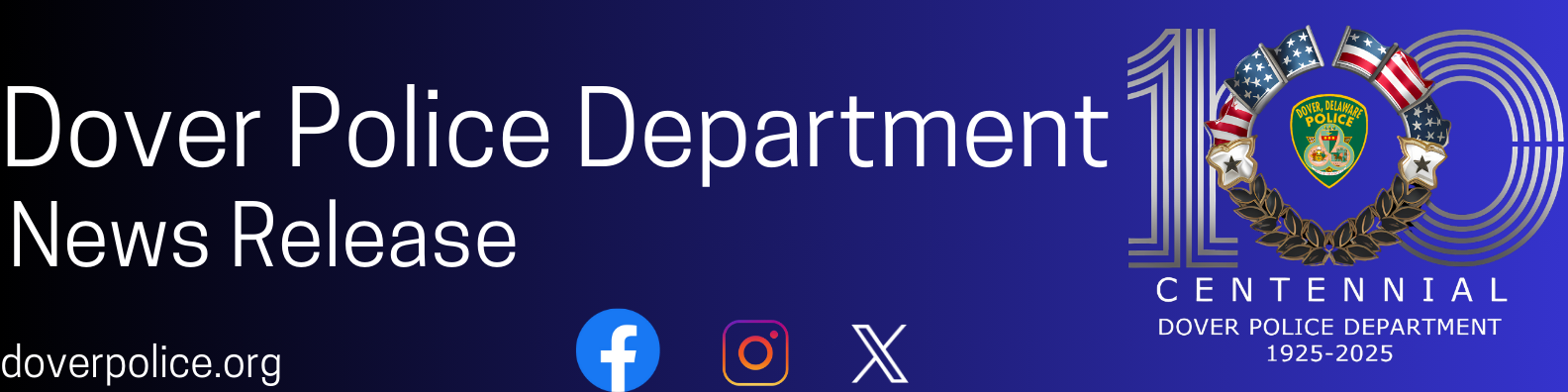 100th Anniversary PR Banner – City of Dover Police Department